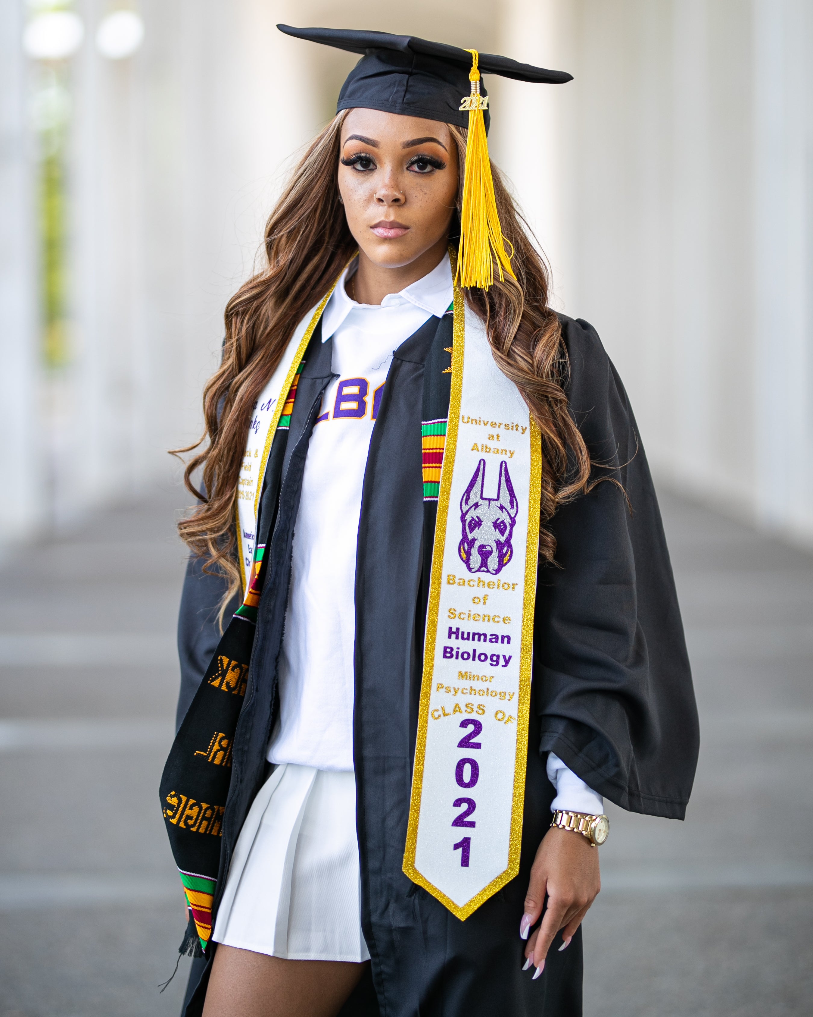 Custom Satin Graduation Stole with Satin Trim – gradology